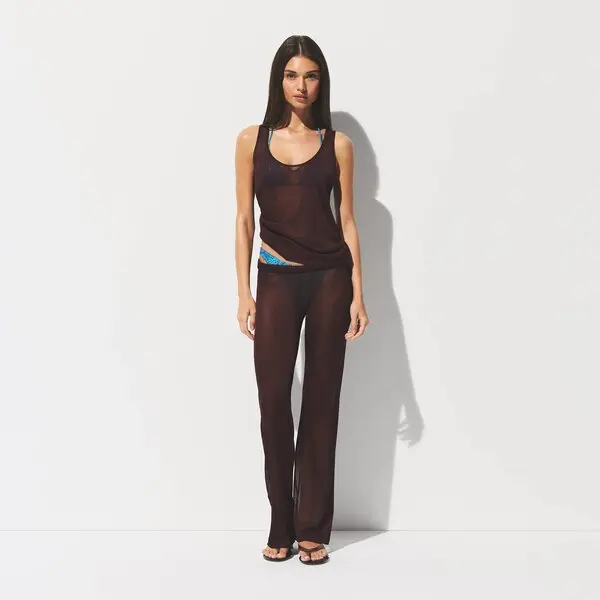 SKIMS Slinky Knit Low Rise Pants - Currant