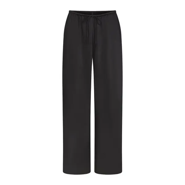 SKIMS Lightweight Satin Straight Leg Pant - Obsidian