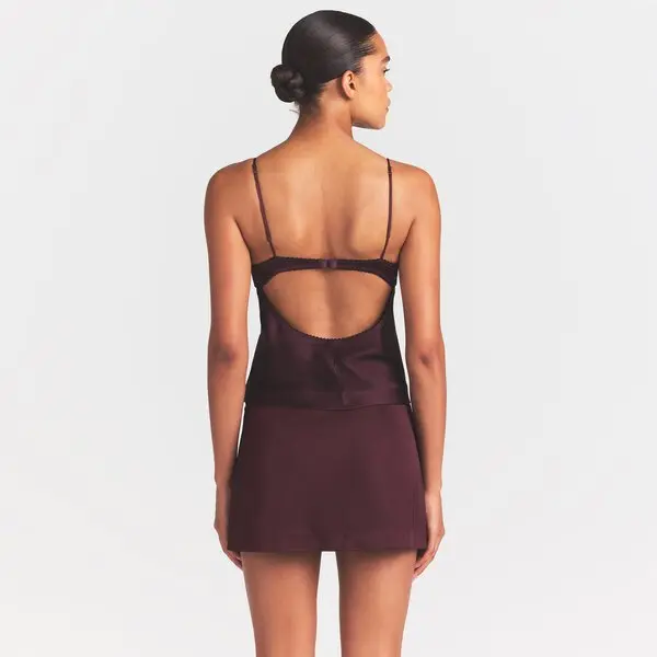 SKIMS Satin Cami Top - Currant