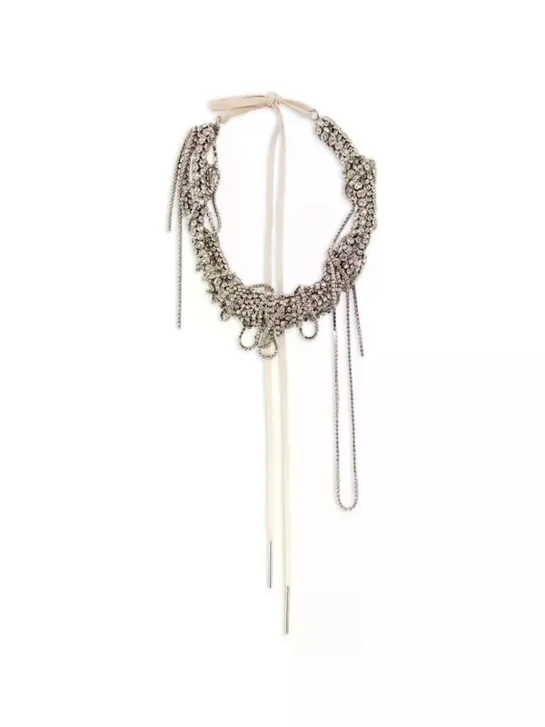 Dries Van Noten Crystal-embellished Necklace - Silver