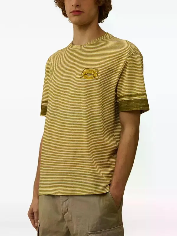 C.P. COMPANY Striped Short-sleeve T-shirt - Green
