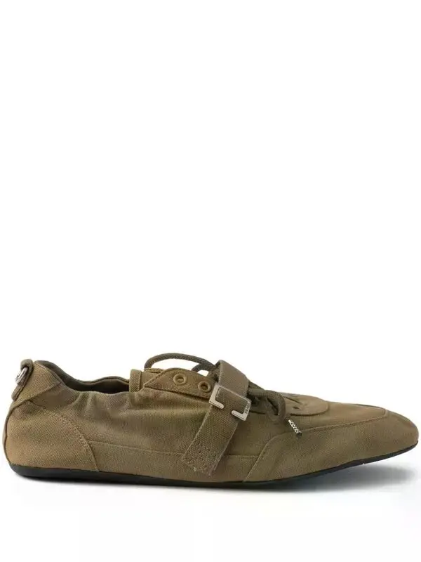 Prada Collapse Canvas Sneakers - Green