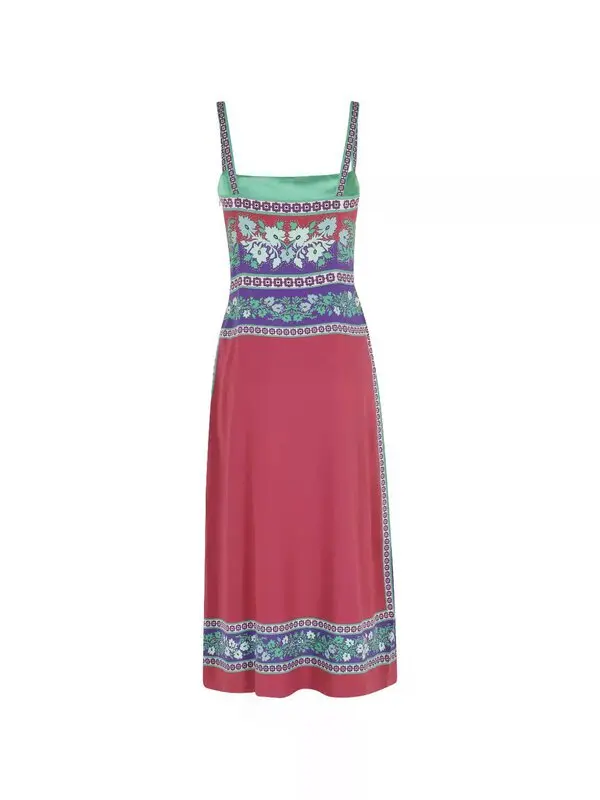 La DoubleJ Floral Print Midi Dress - Pink