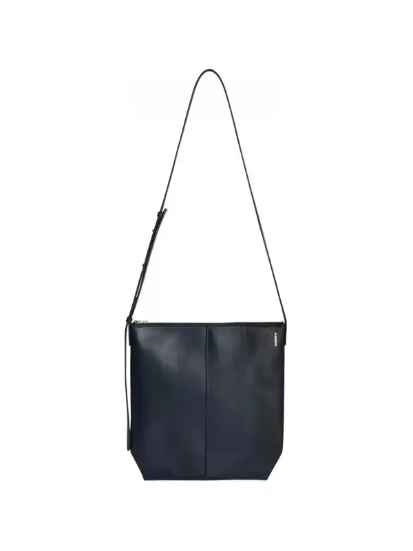 JIL SANDER Linea Leather Crossbody Bag - Blue