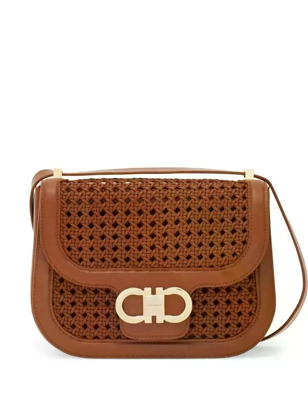 FERRAGAMO Double Gancini Crossbody Bag