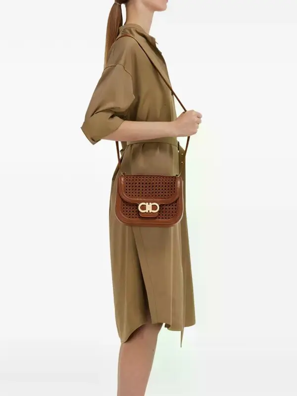 FERRAGAMO Double Gancini Crossbody Bag