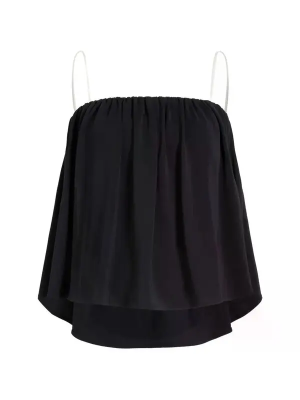 Proenza Schouler White Label Vanna Layered Blouse - Black