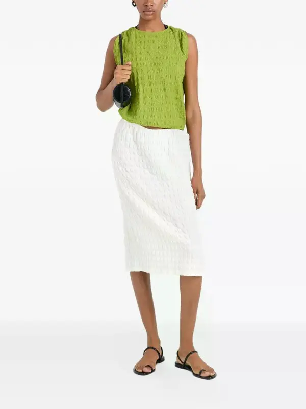 Proenza Schouler White Label Bradley Textured Blouse - Green