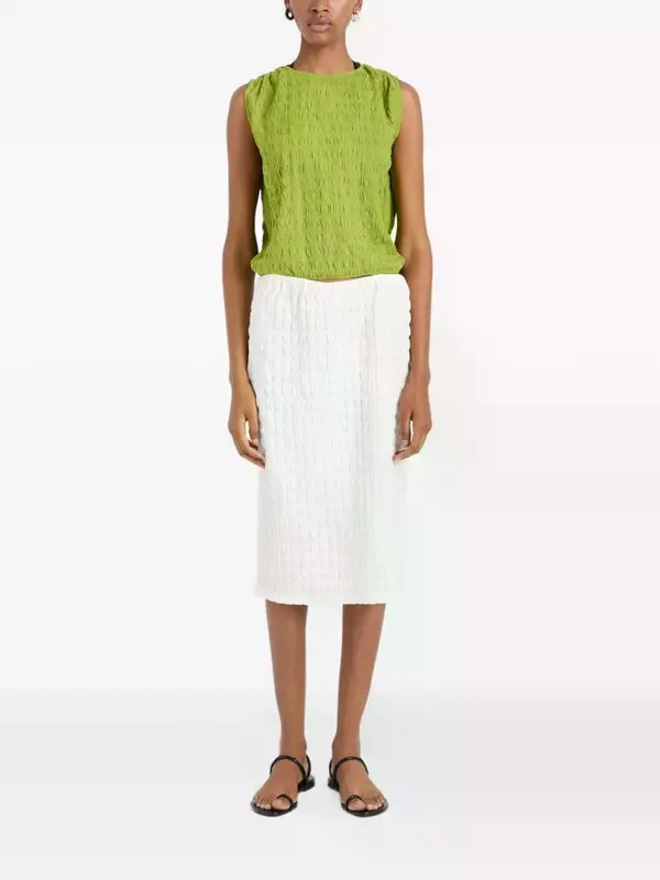 Proenza Schouler White Label Bradley Textured Blouse - Green