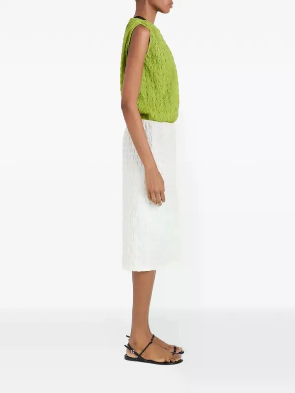 Proenza Schouler White Label Bradley Textured Blouse - Green