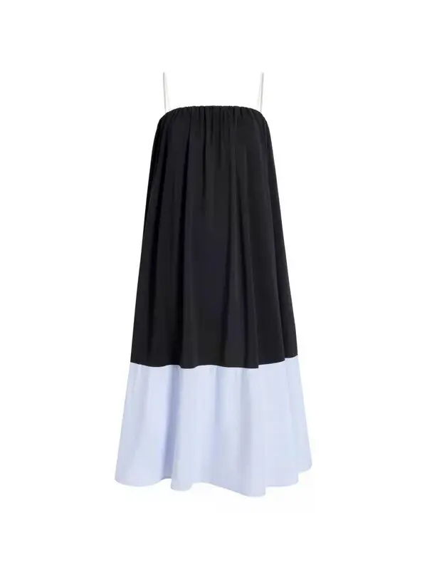 Proenza Schouler White Label Saria Contrast Crepe Dress - Black