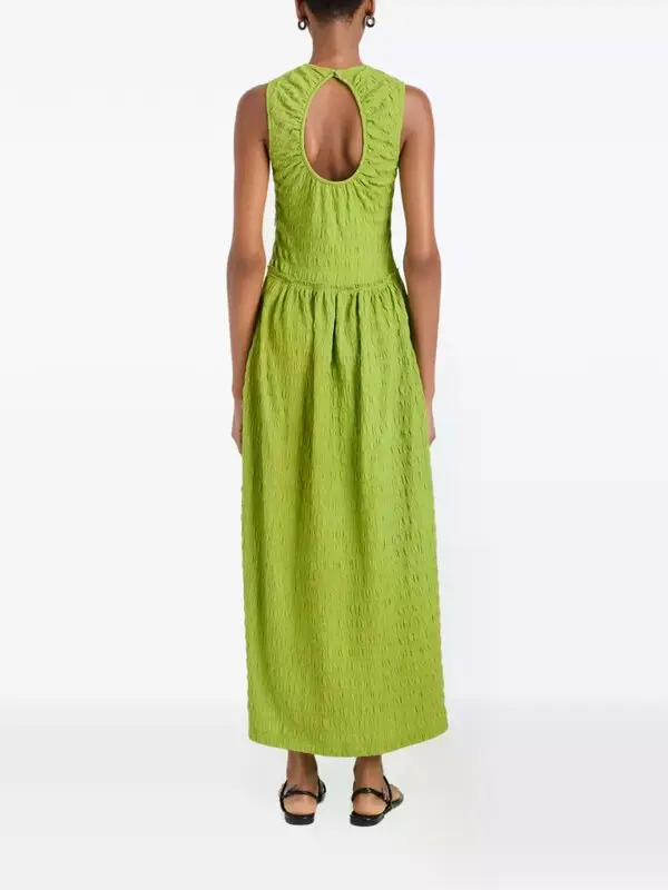 Proenza Schouler White Label Zoira Textured Maxi Dress - Green