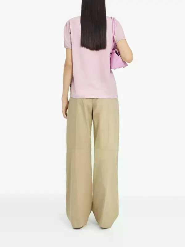 MAISON MARGIELA Jersey T-shirt With Logo Print - Pink