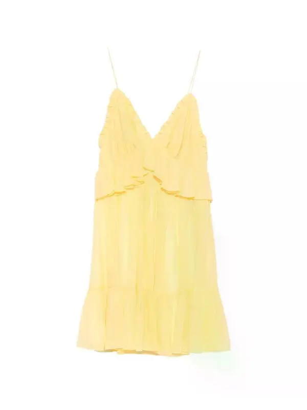 Raquel Diniz Ruffled Detail Dress - Yellow