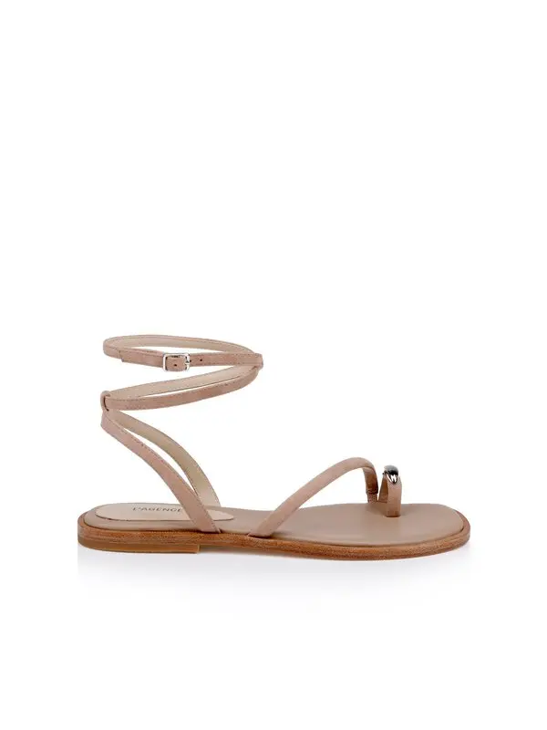 L'Agence Mariana Suede Sandal - Cappuccino Suede