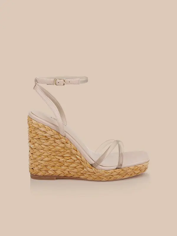 L'Agence Malone Wedge Espadrille - Chai Leather