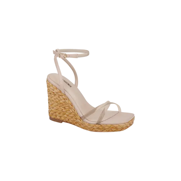 L'AGENCE Malone Wedge Espadrille - Chai Leather