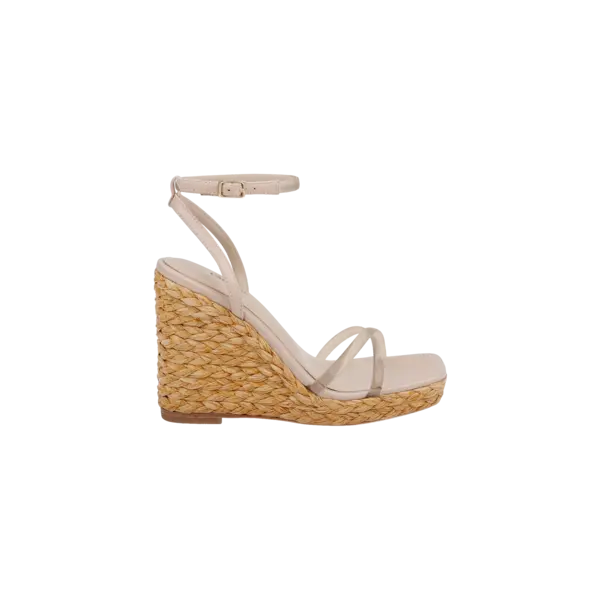 L'AGENCE Malone Wedge Espadrille - Chai Leather