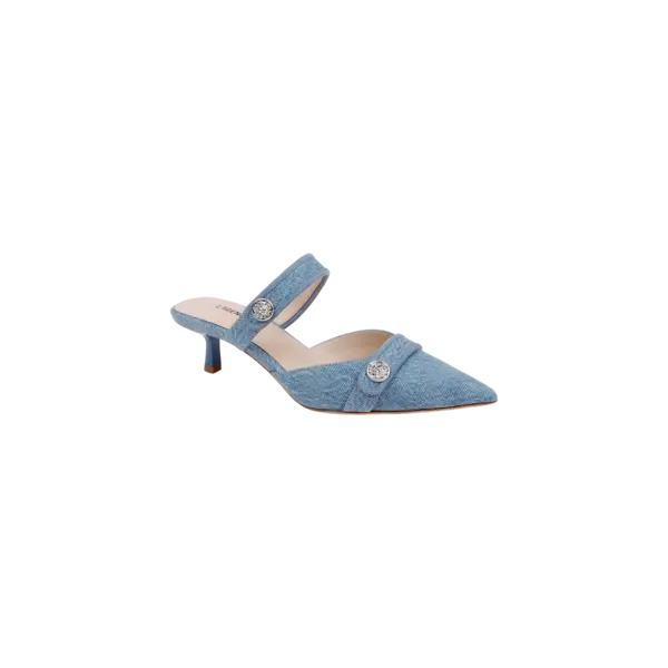 L'Agence Gilliane Denim Mule - Light Denim