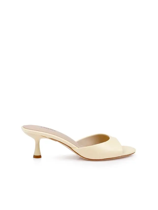 L'Agence Arleen Kitten-heel Mule - Lemon Leather