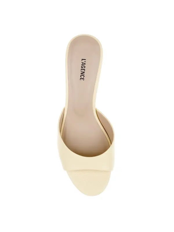 L'Agence Arleen Kitten-heel Mule - Lemon Leather