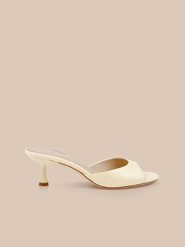 L'Agence Arleen Kitten-heel Mule - Lemon Leather