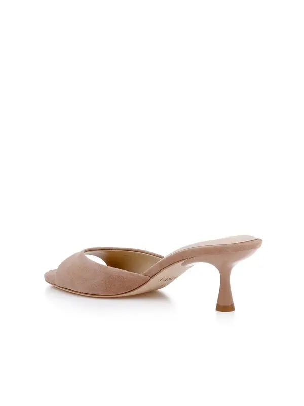 L'Agence Arleen Kitten-heel Mule - Cappuccino Suede