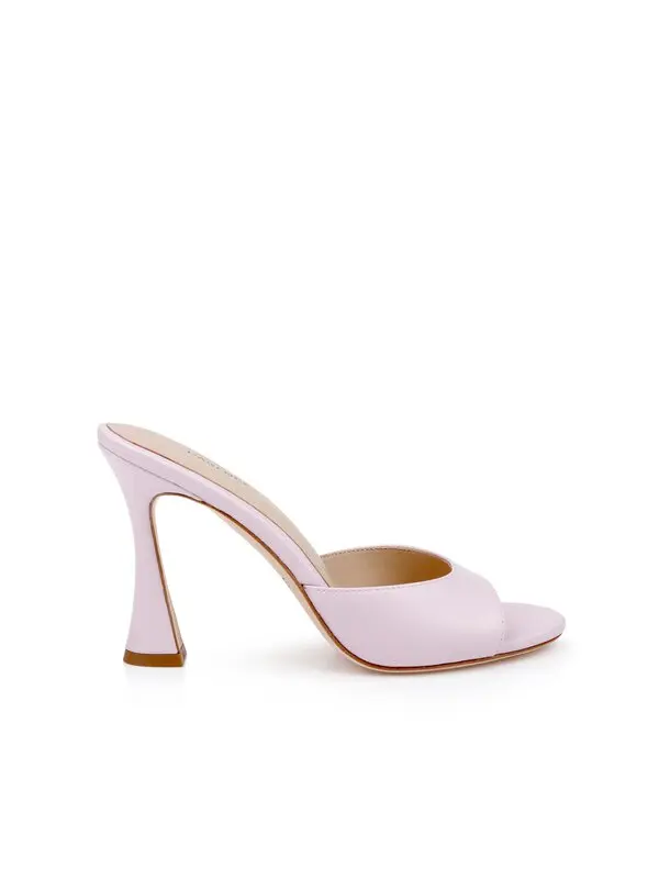 L'Agence Avery Leather Open-toe Mule - Ice Leather