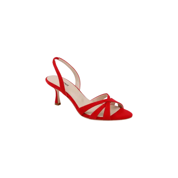 L'Agence Colwill Slingback Sandal - Red Suede