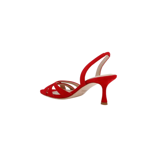 L'Agence Colwill Slingback Sandal - Red Suede