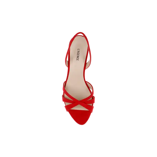 L'Agence Colwill Slingback Sandal - Red Suede