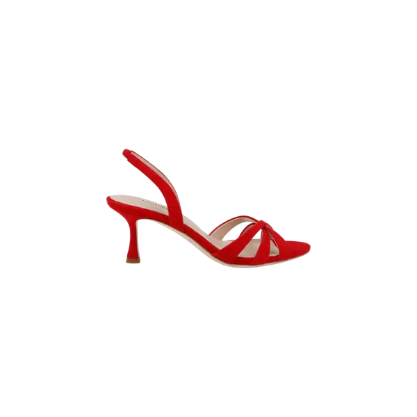 L'Agence Colwill Slingback Sandal - Red Suede