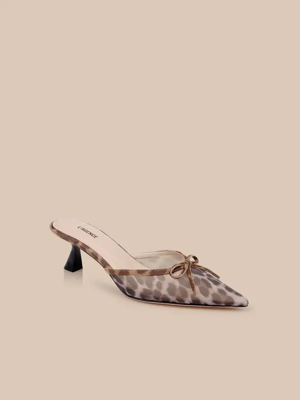 L'Agence Palermo Mesh Mule - Leopard Mesh