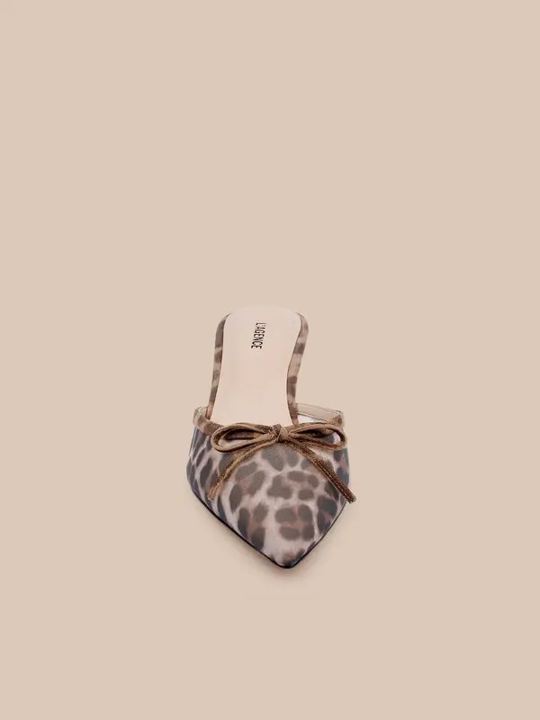 L'Agence Palermo Mesh Mule - Leopard Mesh