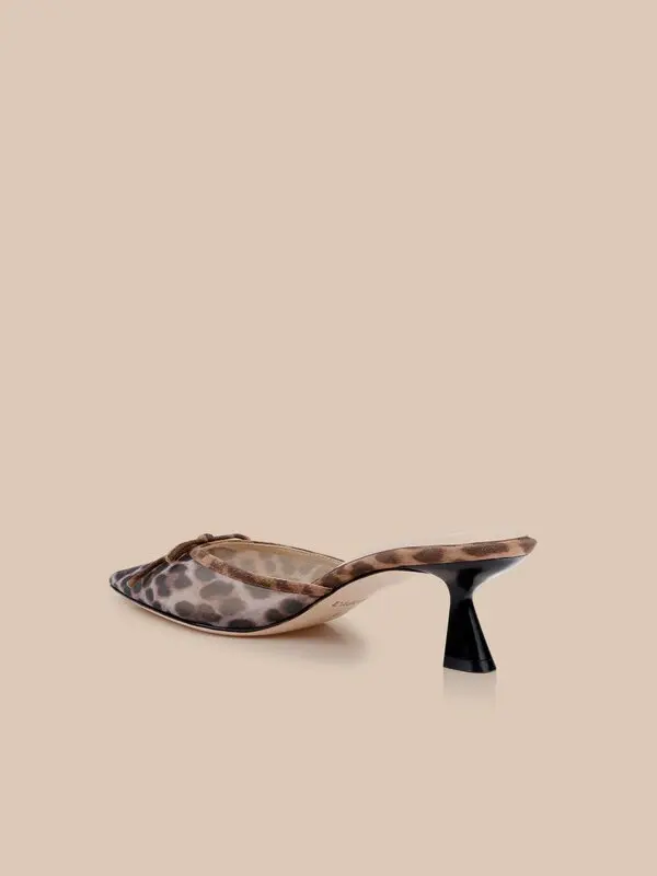 L'Agence Palermo Mesh Mule - Leopard Mesh