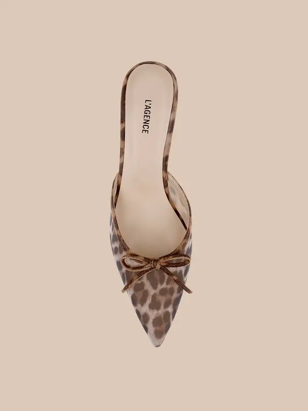 L'Agence Palermo Mesh Mule - Leopard Mesh