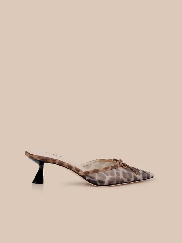 L'Agence Palermo Mesh Mule - Leopard Mesh