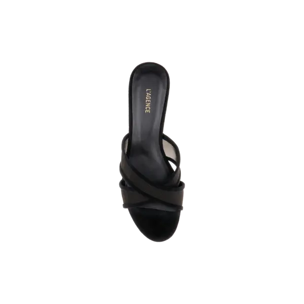 L'Agence Padua Mesh Sandal - Black Mesh