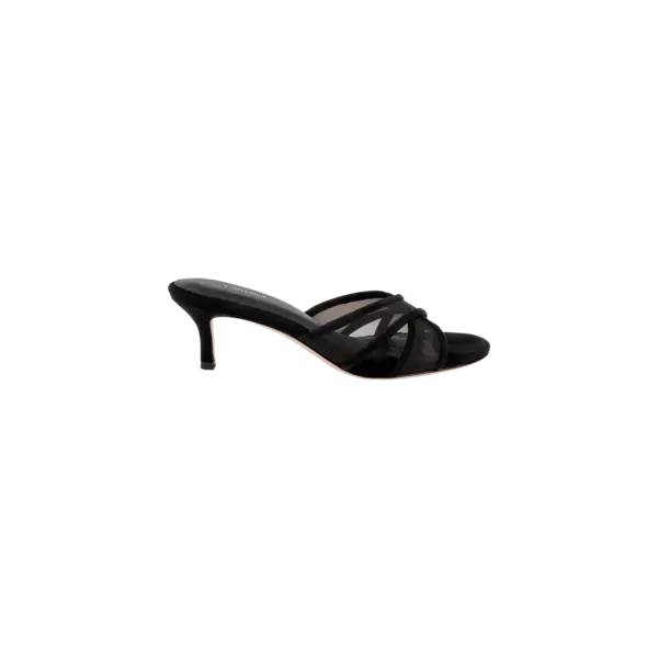 L'Agence Padua Mesh Sandal - Black Mesh