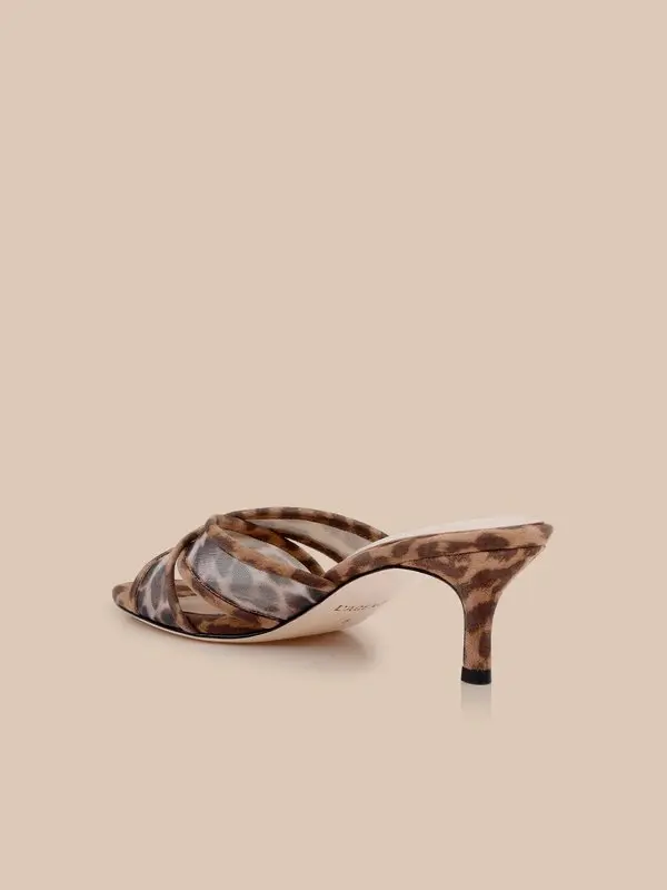 L'Agence Padua Mesh Sandal - Leopard Mesh