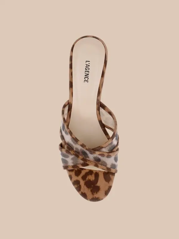L'Agence Padua Mesh Sandal - Leopard Mesh