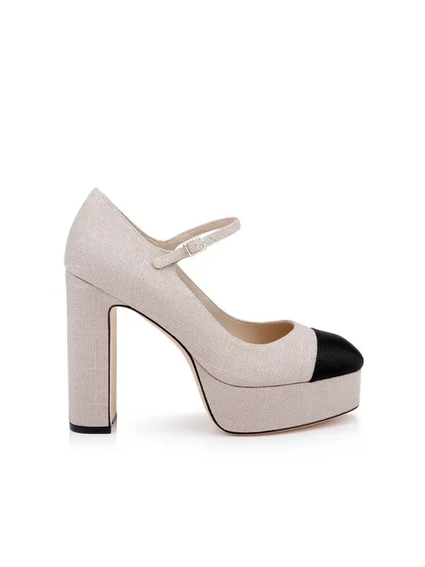 L'Agence Lilles Platform Pump - Natural/black