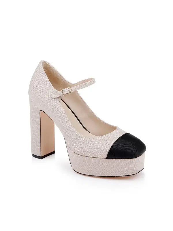 L'Agence Lilles Platform Pump - Natural/black