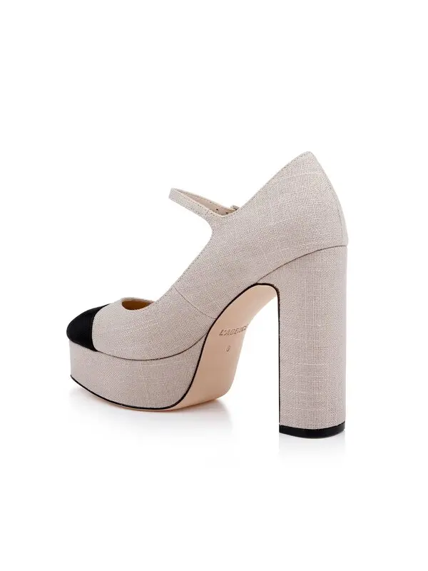 L'Agence Lilles Platform Pump - Natural/black