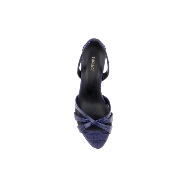 L'Agence Colwill Slingback Sandal - Midnight Croco