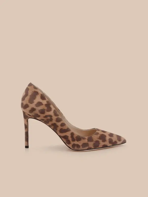 L'Agence Maelle Suede Pump - Leopard Suede