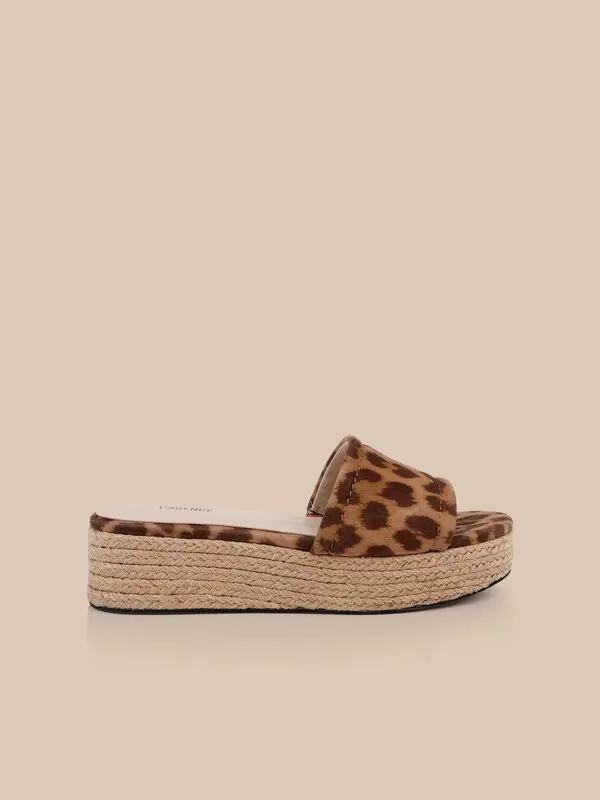 L'Agence Ramani Leopard Print Espadrille - Leopard Suede