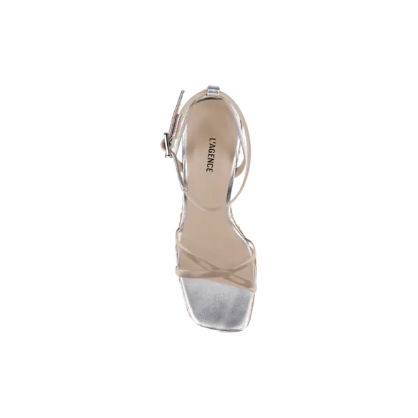 L'Agence Malone Wedge Espadrille - Silver Leather