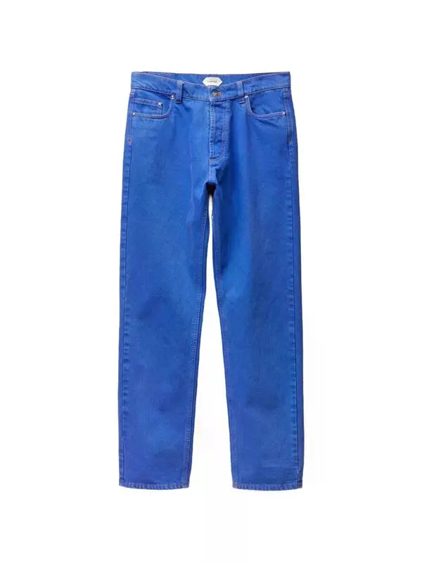 Versace Medusa Logo Straight Leg Jeans - Blue