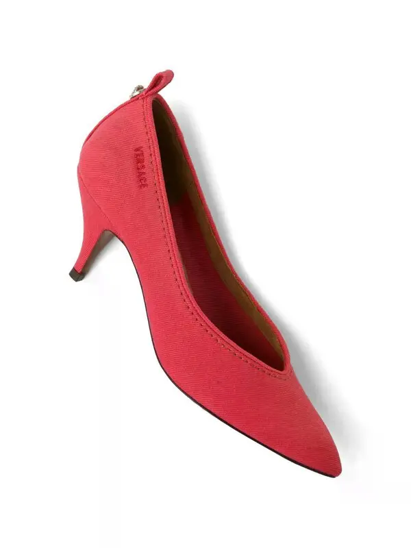 Versace Tina Denim Pumps 65 Mm - Red